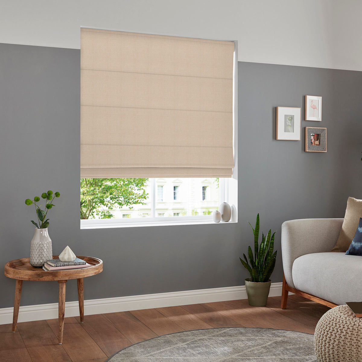 Thalia Mushroom Roman Blind – Barnes Blinds and Interiors