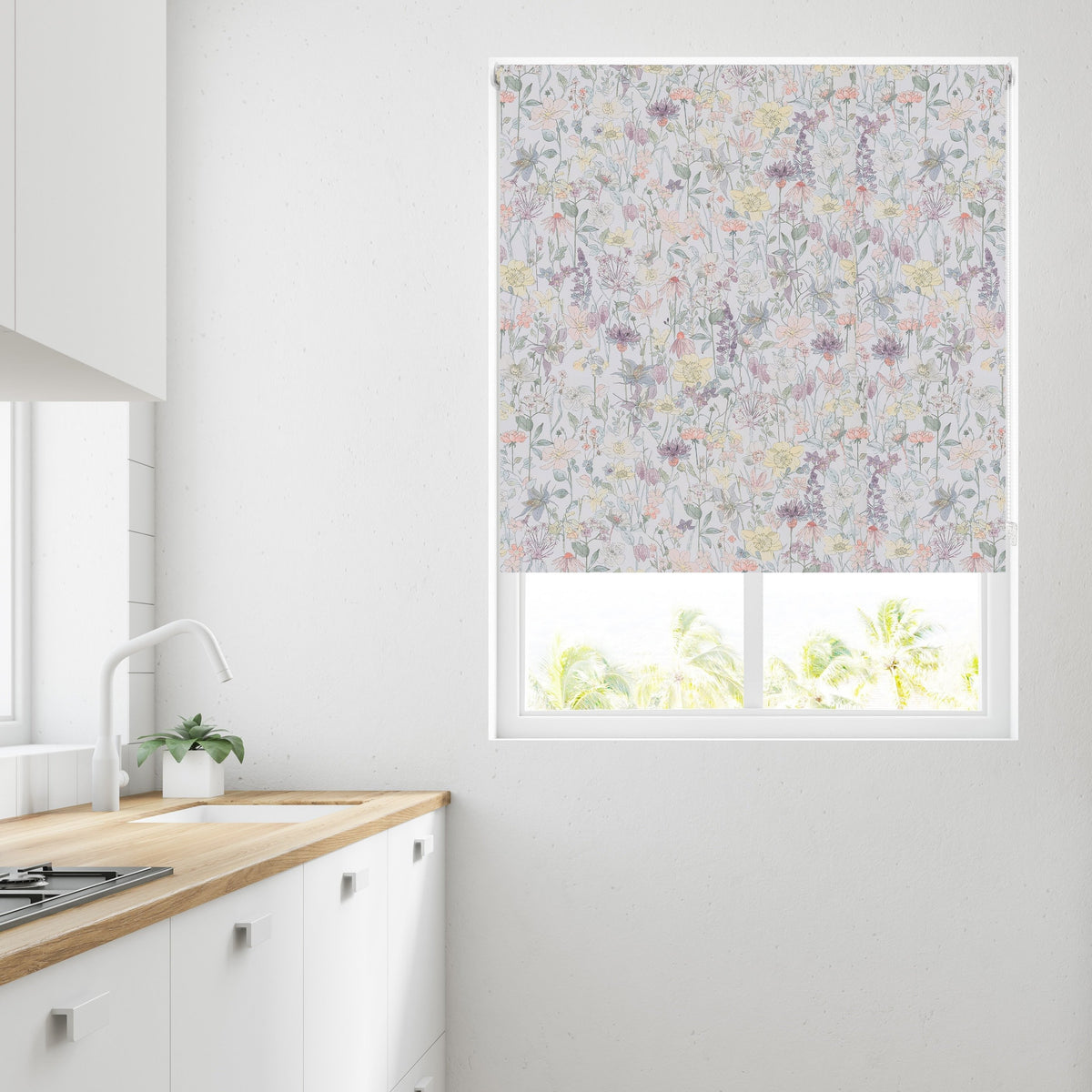Colourful Flora Thermal Blackout Roller Blind – Barnes Blinds and Interiors